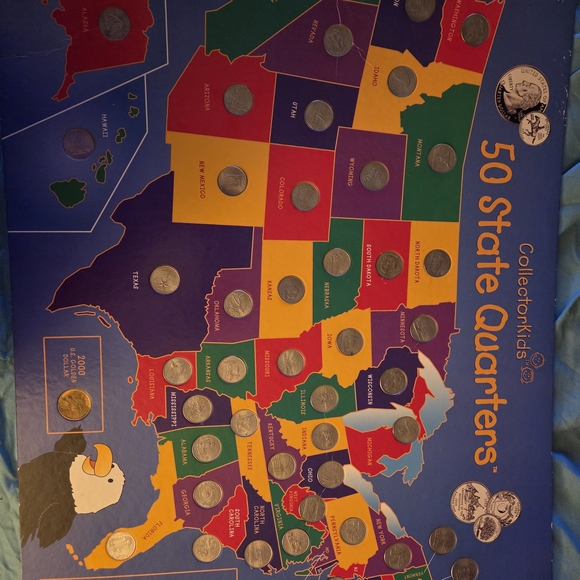 Other | Colorful 5 State Quarters Map For Kids | Poshmark